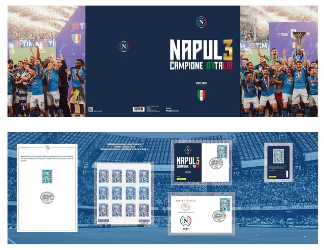 FOLDER NAPOLI CAMPIONE D'italia Scudetto 2023 Poste Italiane Napul3 EUR ... FOLDER NAPOLI CAMPIONE D'italia Scudetto 2023 Poste Italiane Napul3 EUR ...