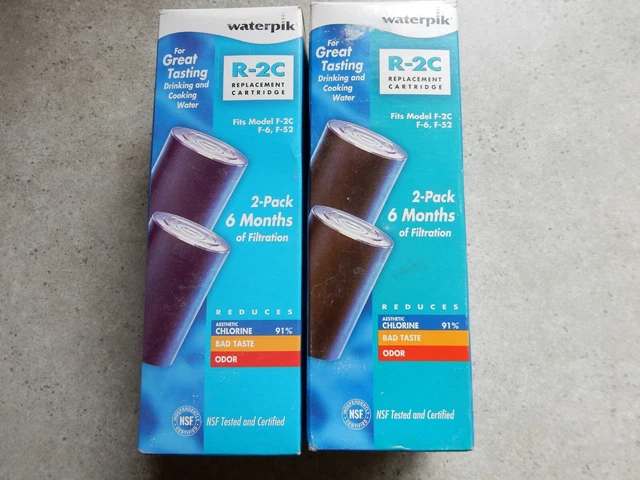 WATERPIK R-2C REPLACEMENT Cartridge 4 Pack Models F-2C F-6 F-52 $27.90 ...