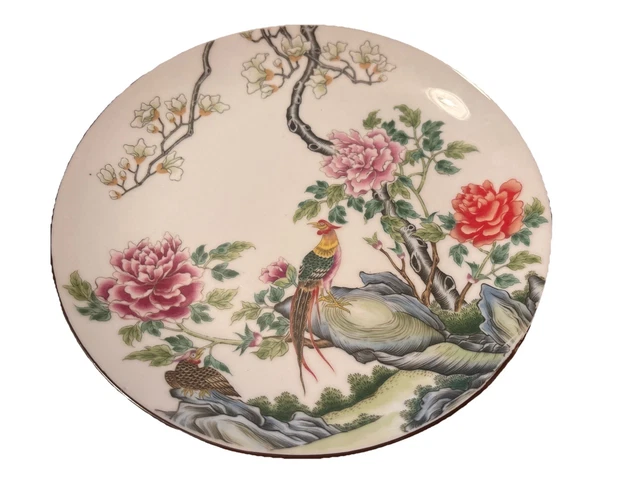 VINTAGE CHINESE HAND Painted Plate Six Character Mark. 23cm Round £6.00 ...