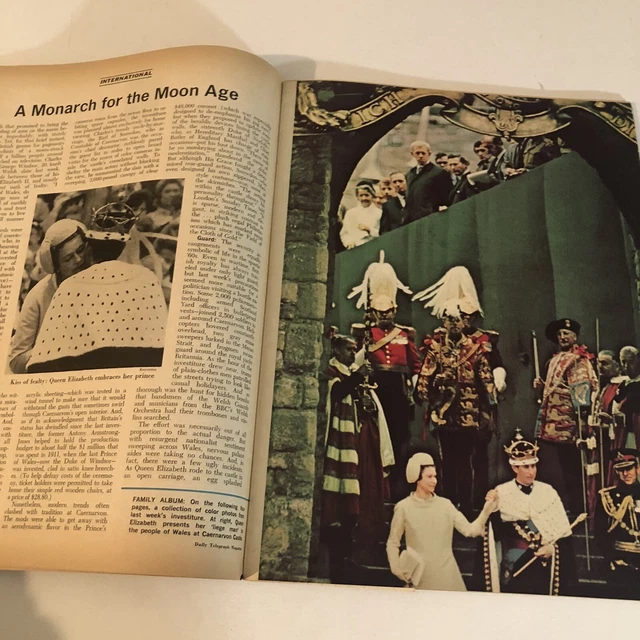 VINTAGE NEWSWEEK MAGAZINE Prince Charles Queen Elizabeth July 14 1969 £ ...