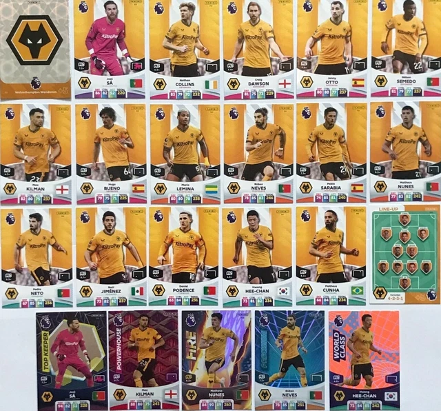 PREMIER LEAGUE ADRENALYN 2024 23 24 Wolverhampton Wolves Base Team ...