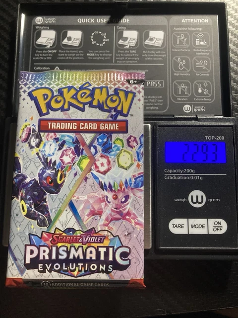22.93G! HEAVY PRISMATIC Evolutions Booster Pack Pokemon TCG - Artwork ...