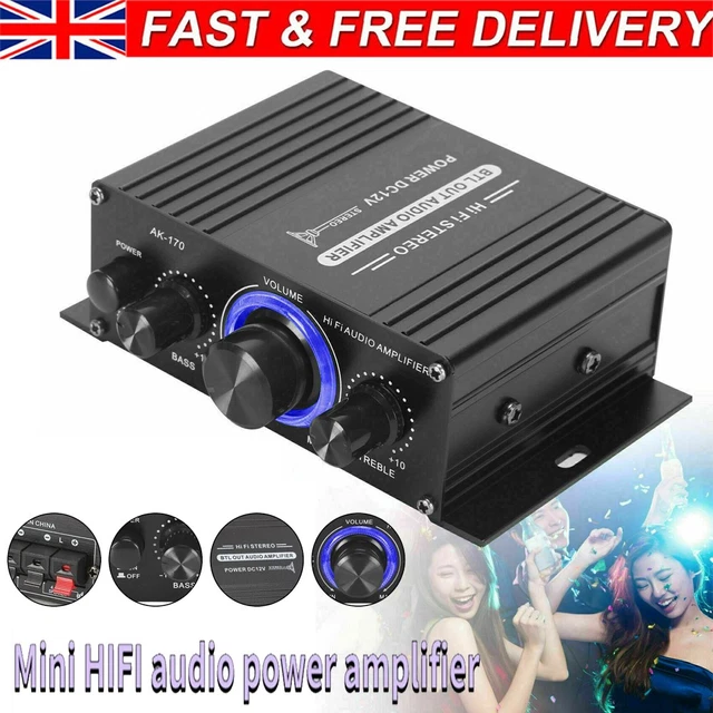 40W HOME AUDIO Stereo Hi-Fi Power Amplifier Speaker PC TV Cell Phone £ ...