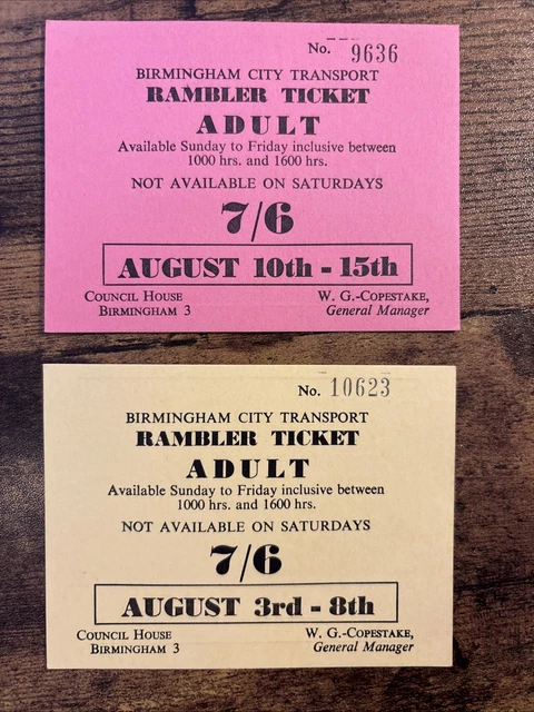 BIRMINGHAM CITY TRANSPORT Bus Ticket B335 £4.99 - PicClick UK