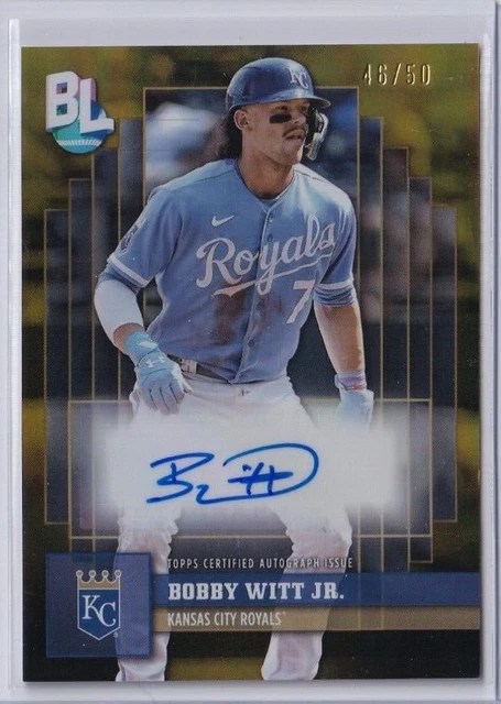 BOBBY WITT JR. 2024 Topps Big League Gold Foil Autographe Auto /50 Royals EUR 179,93 - PicClick FR