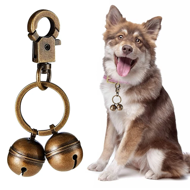 IRYNA 1 PAIR Copper Cat & Dog Bell, Extra Loud Pet Bell Durable Brass ...