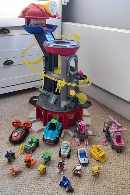 PAW PATROL MIGHTY Pups Lookout Tower Figure & Vehicles £84.99 - PicClick UK
