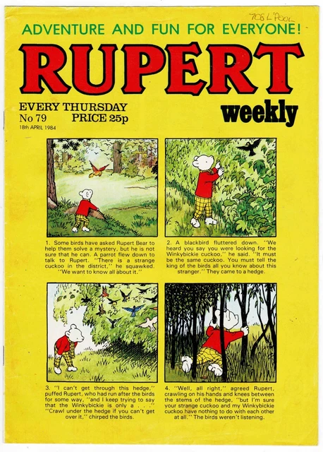 RUPERT THE BEAR Comic #79 18th April 1984 Marvel UK - Combined P&P £1. ...