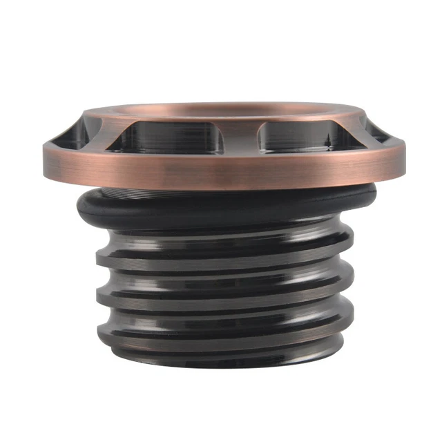 COPPER BILLET MOTORCYCLE Gas Fuel Tank Oil Cap Fit For Harley Sportster ...