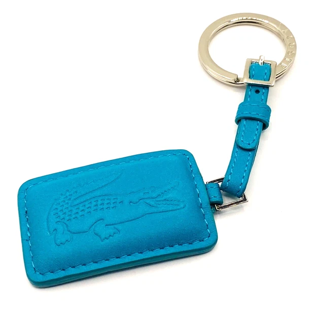 LACOSTE KEYRING KEY FOB Bag Charm Vintage L21 Croc Slg 4 Turquoise NEW ...