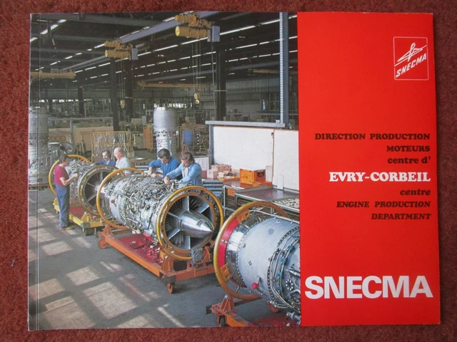 1970'S SNECMA EVRY-CORBEIL Plate Production Aviation Engine Atar Cf6 ...