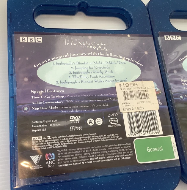 IN THE NIGHT Garden X 2:Who’s­ Here? & Hello Igglepiggle DVDs R4 TV EC ...