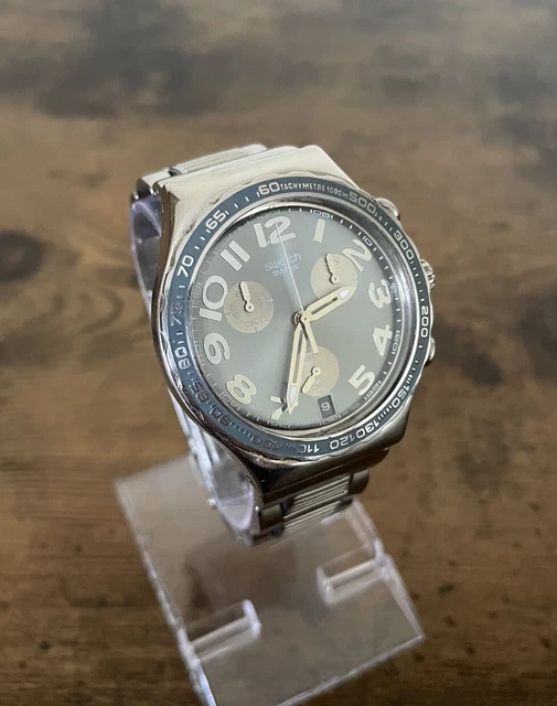 SWATCH WATCH IRONY Chrono Chronograph - Metal Strap! £37.99 - PicClick UK