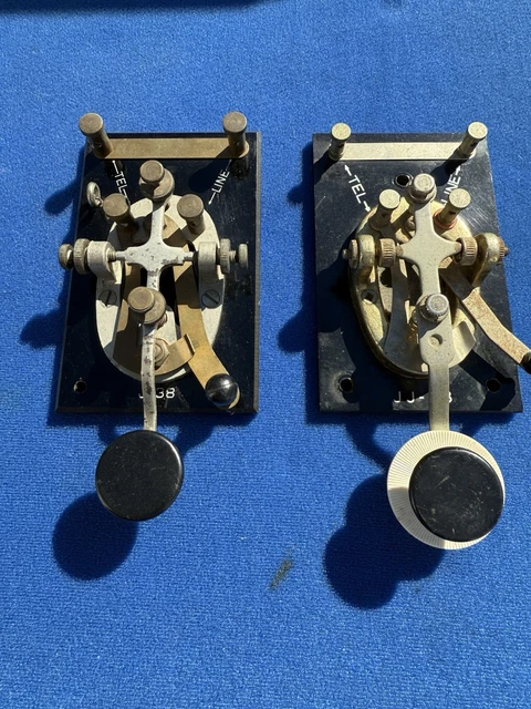 2 TELEGRAPH KEY J &JJ-38 WWII Signal Corps Military Morse Code Japan £ ...