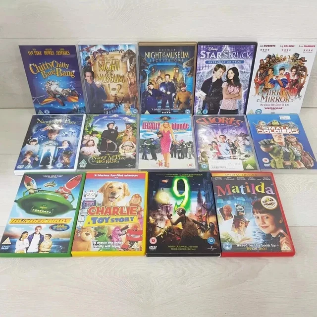 LOT BUNDLE OF 15 DVDs Teens Kids Children Family Films Movies Matilda ...