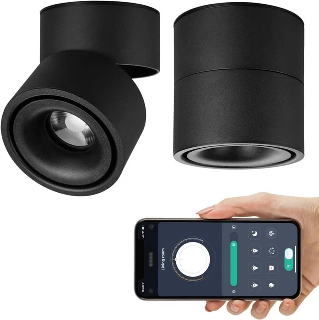 YODABA LED DIMMABLE Ceiling Art Spotlight 360°Adjustable Indoor Surface ...