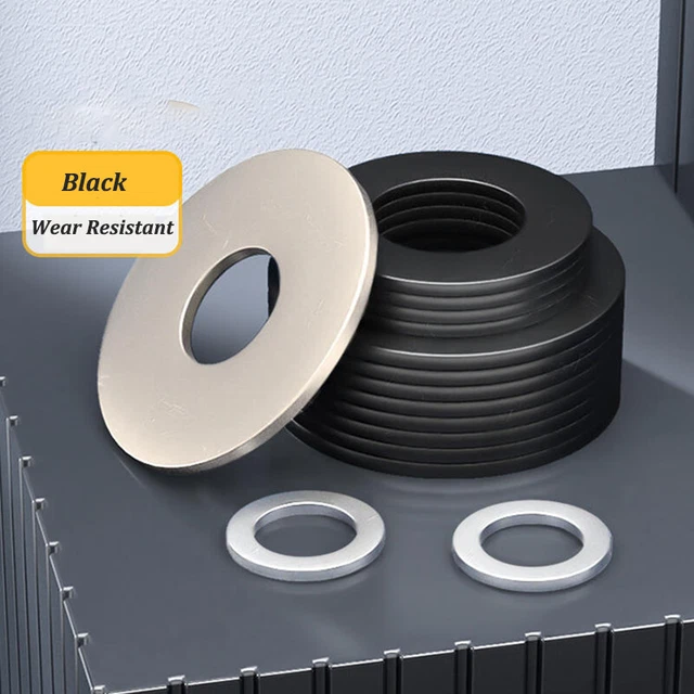 BLACK NEOPRENE STEEL Rubber Penny Washers M6 M8 M10 M12 20mm 25mm 30mm ...