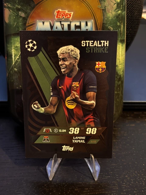 TOPPS MATCH ATTAX 2025/26 2026 Lamine Yamal Barcelona Stealth Strike ...