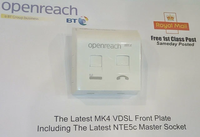 2019 Bt Master Socket Nte5c Mk2 And Vdsl Adsl Faceplate Mk4 Inc Backbox