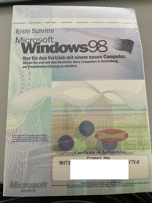 MICROSOFT WINDOWS 98-OEM Operating System German Original Packaging ...