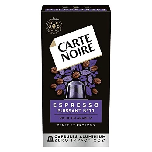 CARTE NOIRE - Capsules de Café Espresso Puissant N°11 Compatibles ...
