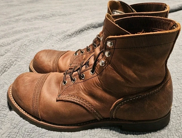 RED WING IRON Ranger Size 10 E2 Style 8085 Copper Leather Boots £168.17 ...