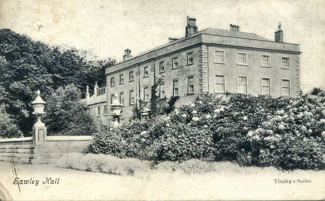 PRINTED POSTCARD OF Sawley Hall Near Ripon Yorkshire.posted 1908 £3.00 ...