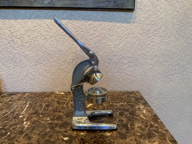 VINTAGE RA CHAND Cast Aluminum Manual Juicer Fruit Orange Citrus Juice ...