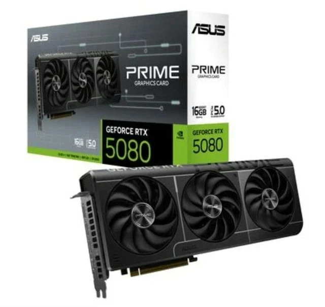 ASUS PRIME GEFORCE RTX 5080 16GB GDDR7 Graphic board Unopened $3,144.62 ...