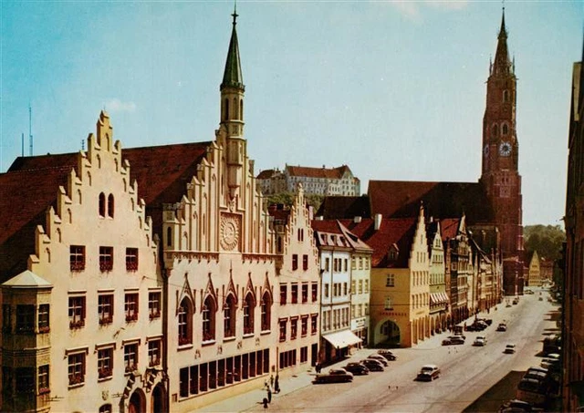 LANDSHUT ISAR Altstadt mit St Martinskirche und Burg EUR 5,90 - PicClick DE