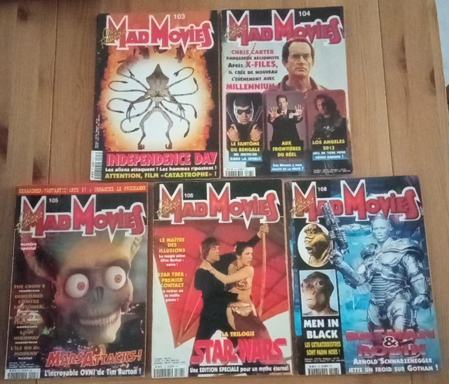 MAD MOVIES N° 103 104 105 106 108 - Revues cinéma Fantastique EUR 20,00 - PicClick FR
