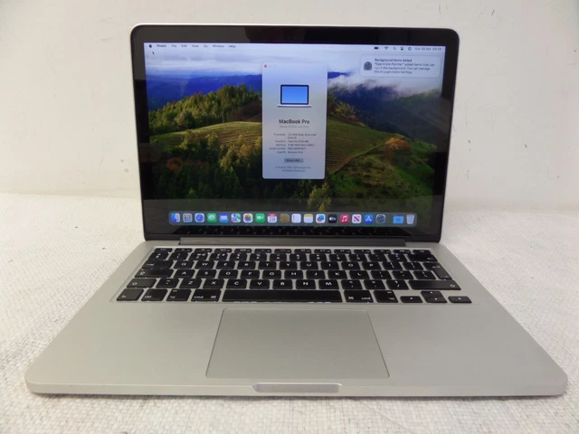 APPLE MACBOOK PRO A1502 13" Core i5 2.40Ghz NO CAMERA 4GB 128GB SSD OSX ...