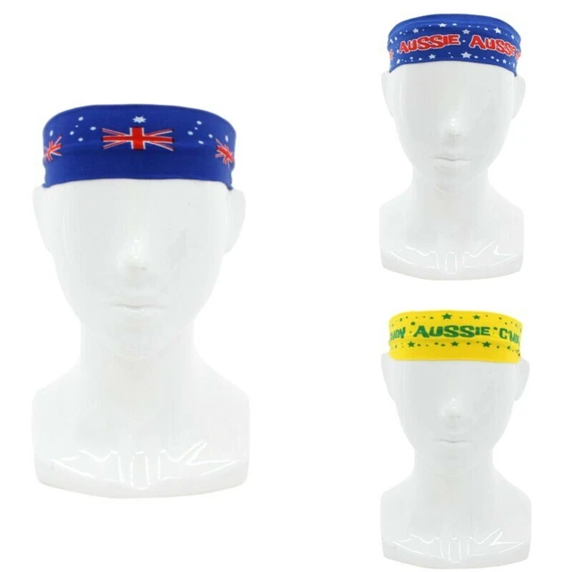 AUSTRALIAN FLAG HEADBAND Cricket Australia Day Aussie Costume Oz Party ...