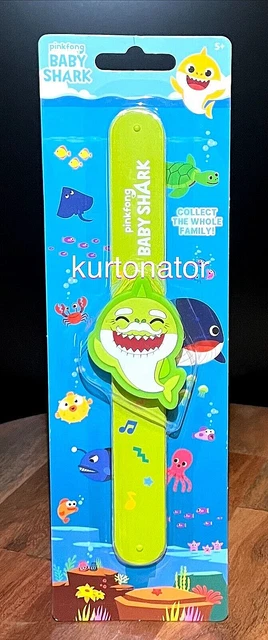 PINKFONG BABY SHARK Grandpa Shark LIME GREEN Slap Band Wristband NEW ...