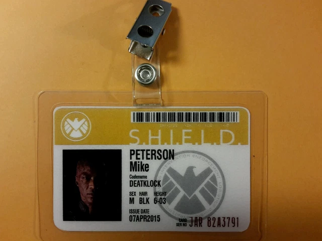 AGENTS DE BOUCLIER Identification Badge- Mike Peterson Cosplay Prop ...