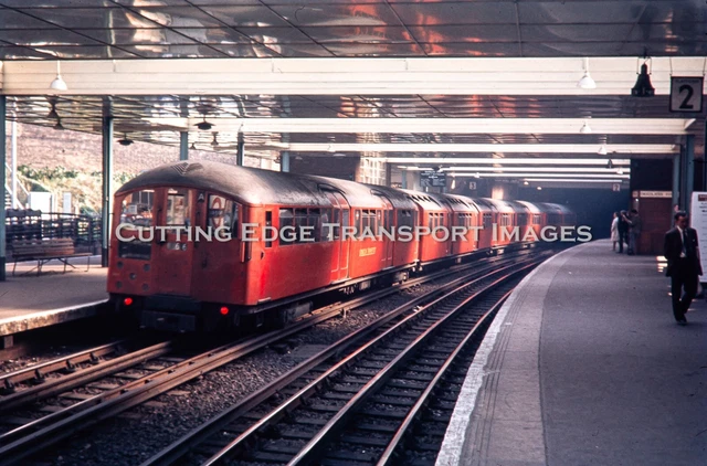RAILWAY SLIDE: LONDON Transport 1938 Tube Stock at Finchley Road ...