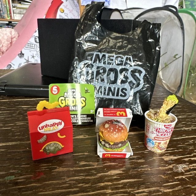 ZURU MEGA GROSS Mini Brands McMaggots Unhappy Meal Box Rare And More £ ...