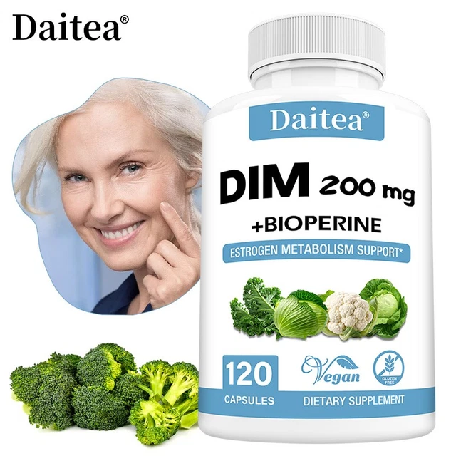 DIM SUPPLEMENT 200MG Estrogen Balance Hormonal Acne Supplements ...
