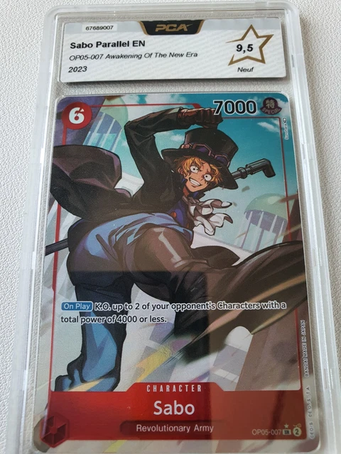 CARTE ONE PIECE PCA 9,5 Sabo Parallel EN Op05-007 Ultra Rare PCA 9,5 EUR 12,00 - PicClick FR