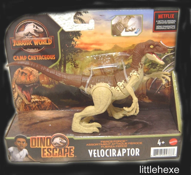 JURASSIC WORLD DINO Escape Fierce Force Velociraptor Saurier GWN32 ...