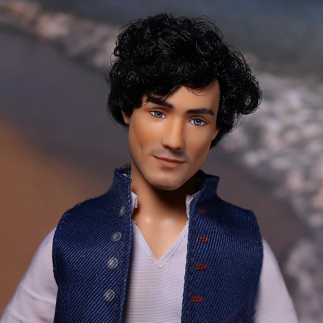 DISNEY THE LITTLE Mermaid Prince Eric Live Action Repaint Ken OOAK Doll ...