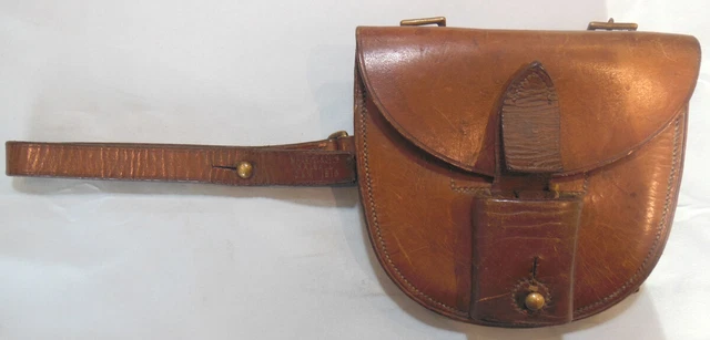 WW1 1915 BRITISH Officers Cavalry Horse Shoe Pouch & Combined 1908 P ...