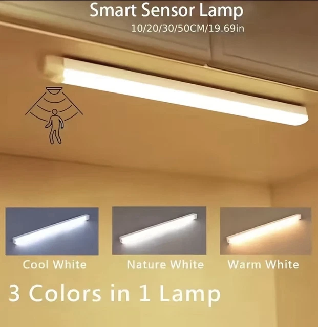 3PCS RECHARGEABLE LED Motion Sensor Cabinet/RV Light. USB Rechargeable ...