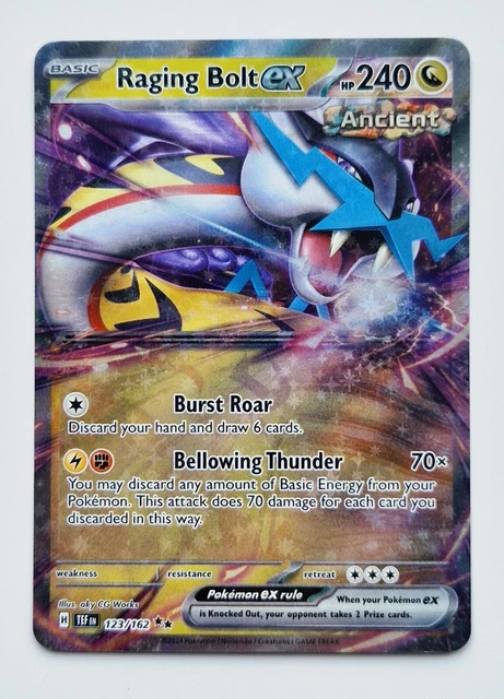 RAGING BOLT EX 123/162 Double Rare Holo Forces Temporelles - Pack Frais ...