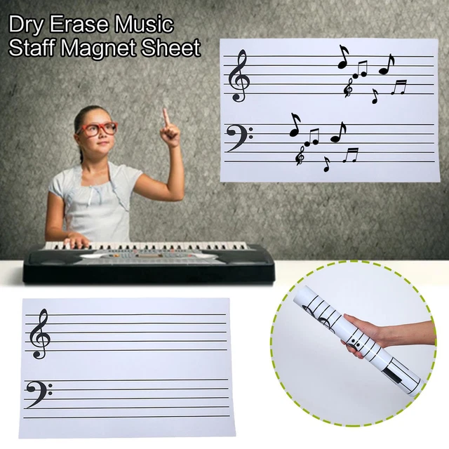 LIGHTWEIGHT TEACHING BOARD Staff Whiteboard Musical Note Whiteboard ...