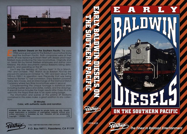 EARLY BALDWIN DIESELS on the Southern Pacific (VHS Tape) Pentrex ...