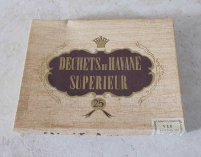 ANCIENNE BOITE CARTON DECHETS DE HAVANE SUPERIEUR Cigarillos Belgique tabac EUR 11,90 - PicClick FR