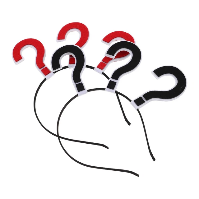 2PCS DRESS UP Headdress Creative Question Mark Headband Funny Symbol ...