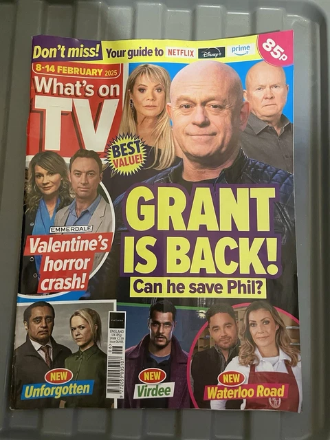 WHAT'S ON TV February 8 - 14 2025 Eastenders Ross Kemp Waterloo Road £2 ...