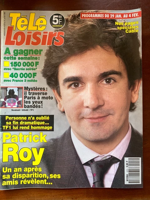 TÉLÉ LOISIRS 24/01/1993; Patrick Roy/ Laurent Paganelli/ De Turckheim ...